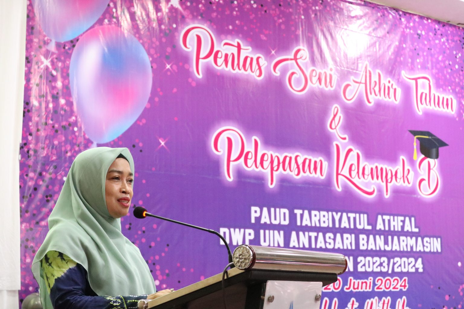 Pentas Seni dan Pelepasan Kelompok B PAUD Terpadu Tarbiyatul Athfal DWP UIN Antasari Tahun 2024 ...